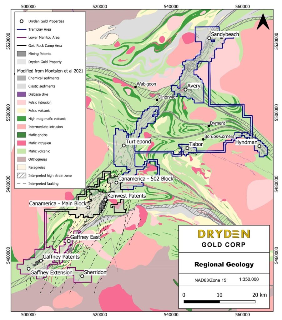 Dryden Gold Corp. Provides Summary of Summer Mapping Program on the Tremblay Area - Dryden Gold